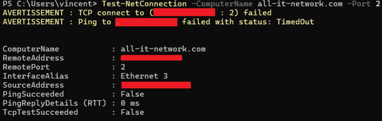 Tester les ports avec Test-NetConnection | All IT Network